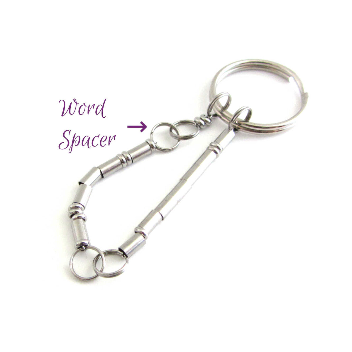 Personalised Morse Code Keyring – Purple Wyvern Jewels