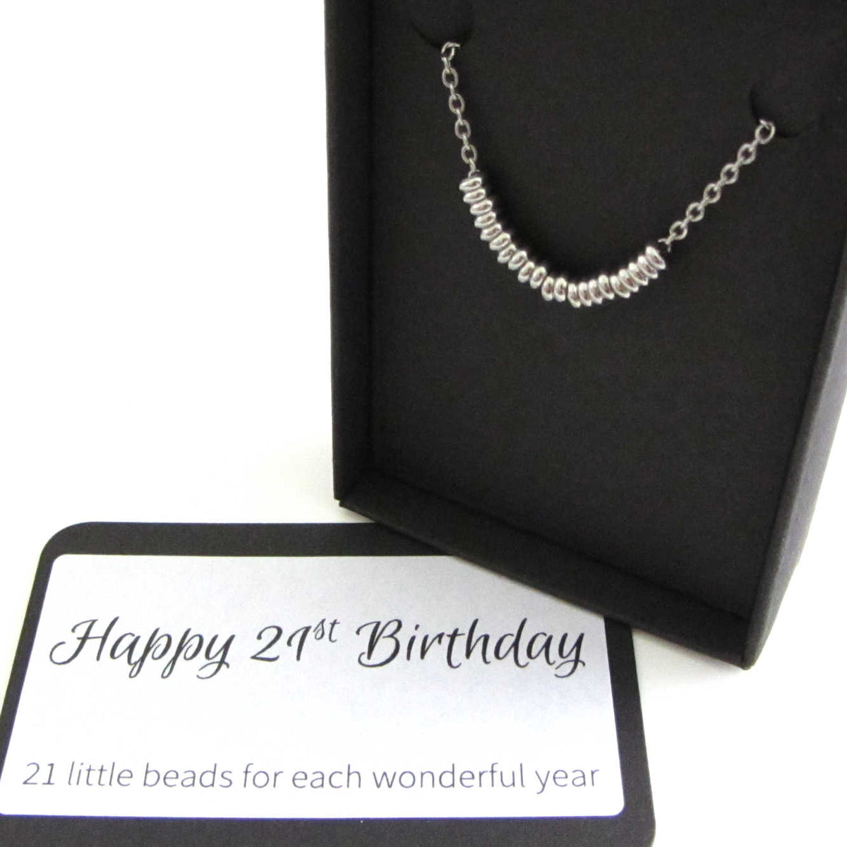 21st Birthday Necklace | One Bead For Each Year – Purple Wyvern Jewels