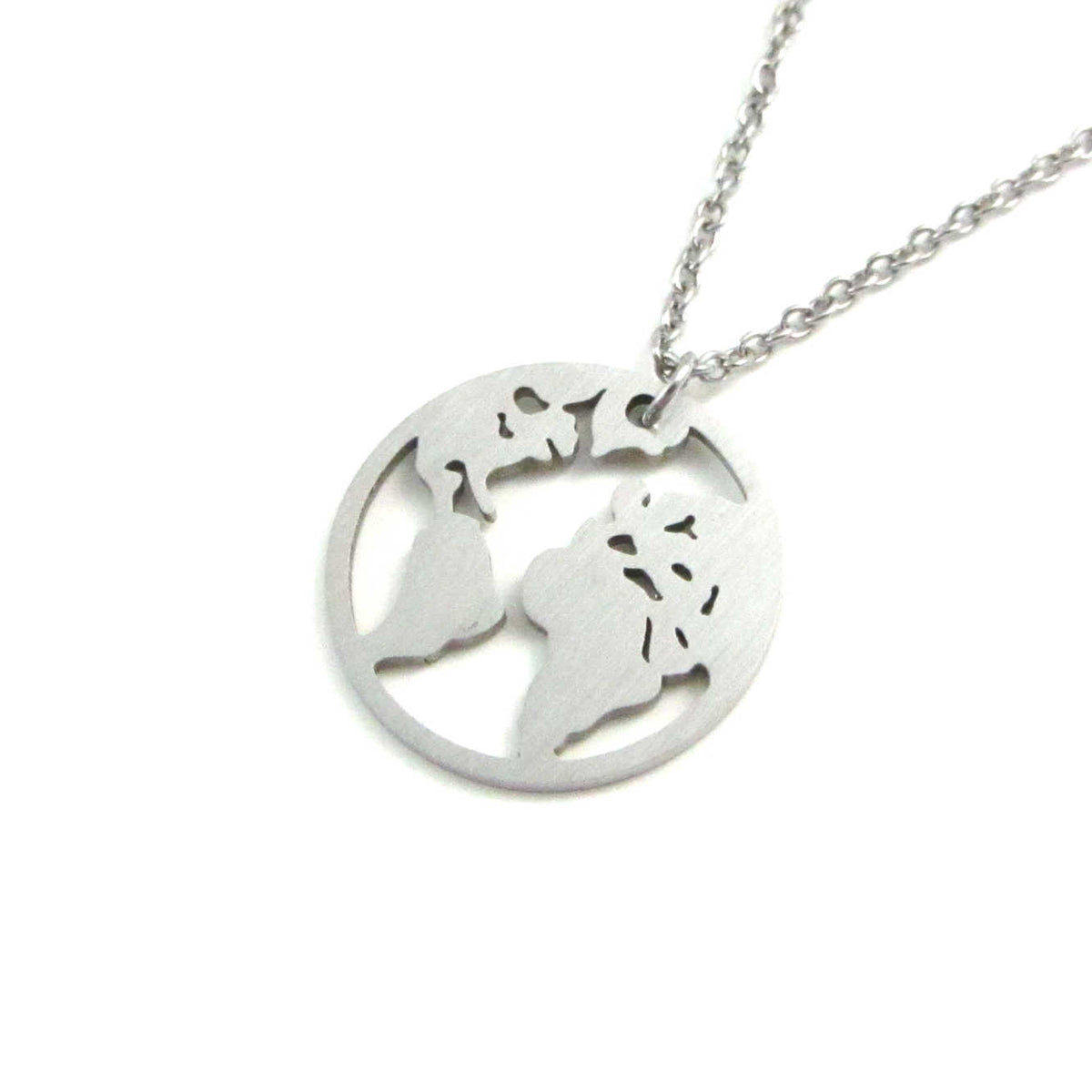 World Earth Map Charm Necklace – Purple Wyvern Jewels